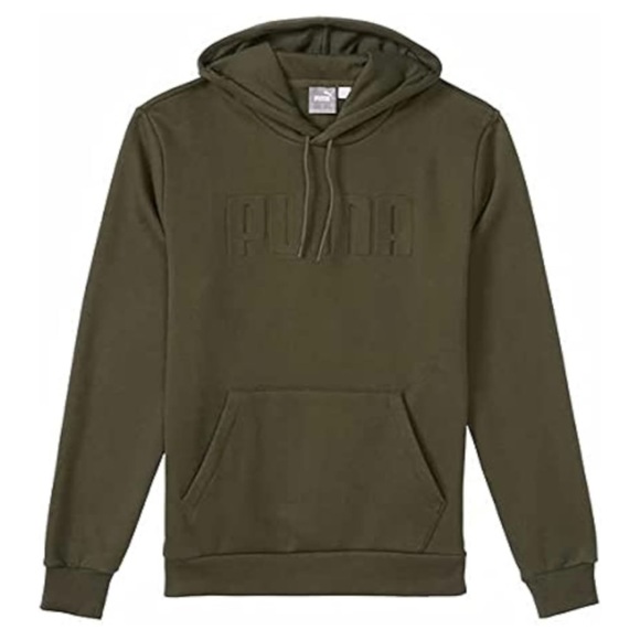 Puma | Shirts | Nwt Embossed Puma Hoodie Olive | Poshmark